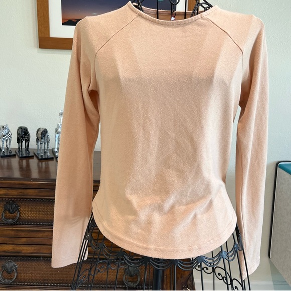 SHEIN | Tops | Shein Peach Fitted Long Sleeved Cotton Knitted Blouse 12 ...